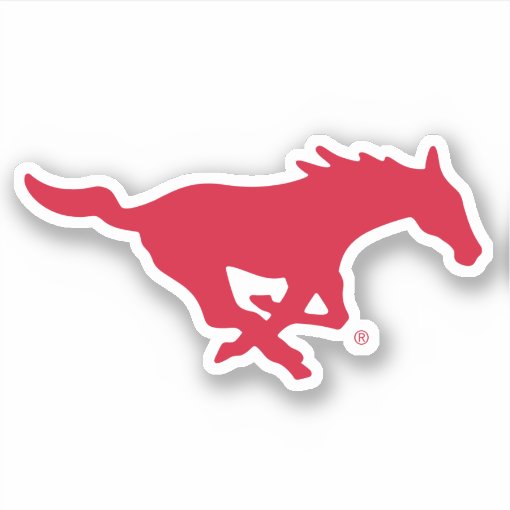 SMU Mustangs Logo Sticker | Zazzle