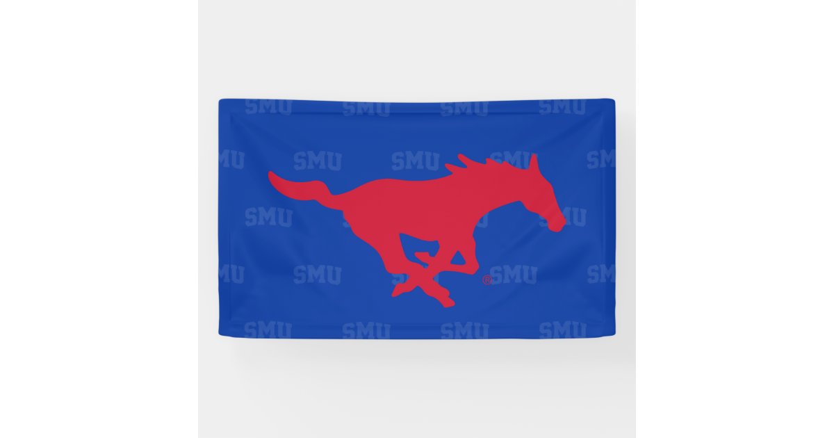 SMU Mustangs Logo Watermark Banner | Zazzle