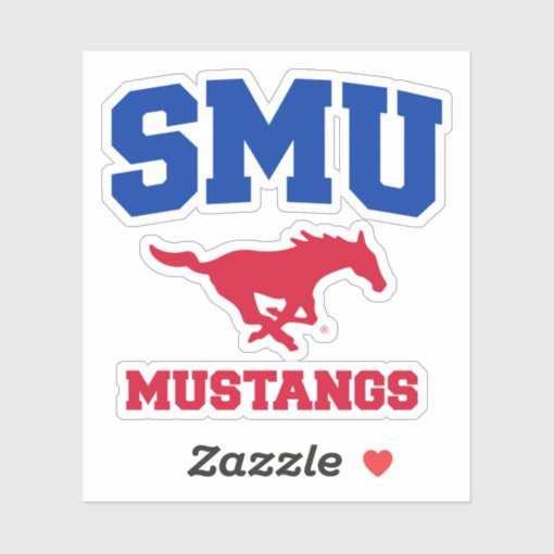 SMU Mustangs Sticker | Zazzle