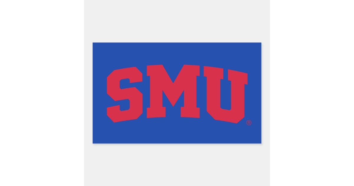 SMU RECTANGULAR STICKER | Zazzle