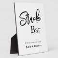 Snack bar wedding sign Tabletop Plaque | Zazzle