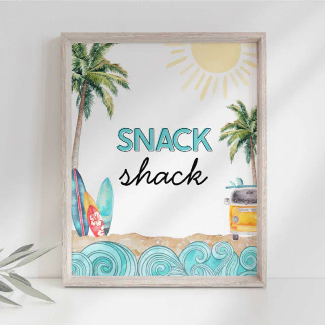 Snack Shack Party Sign | Zazzle