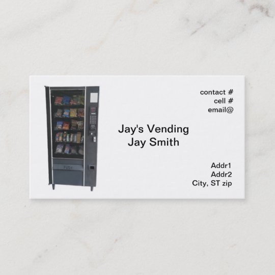 snack vending machine business card | Zazzle.com