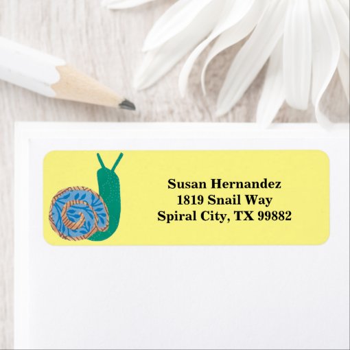 Snail Address Labels | Zazzle