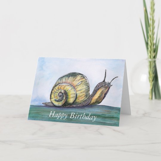 Snail birthday card (a241) | Zazzle.com