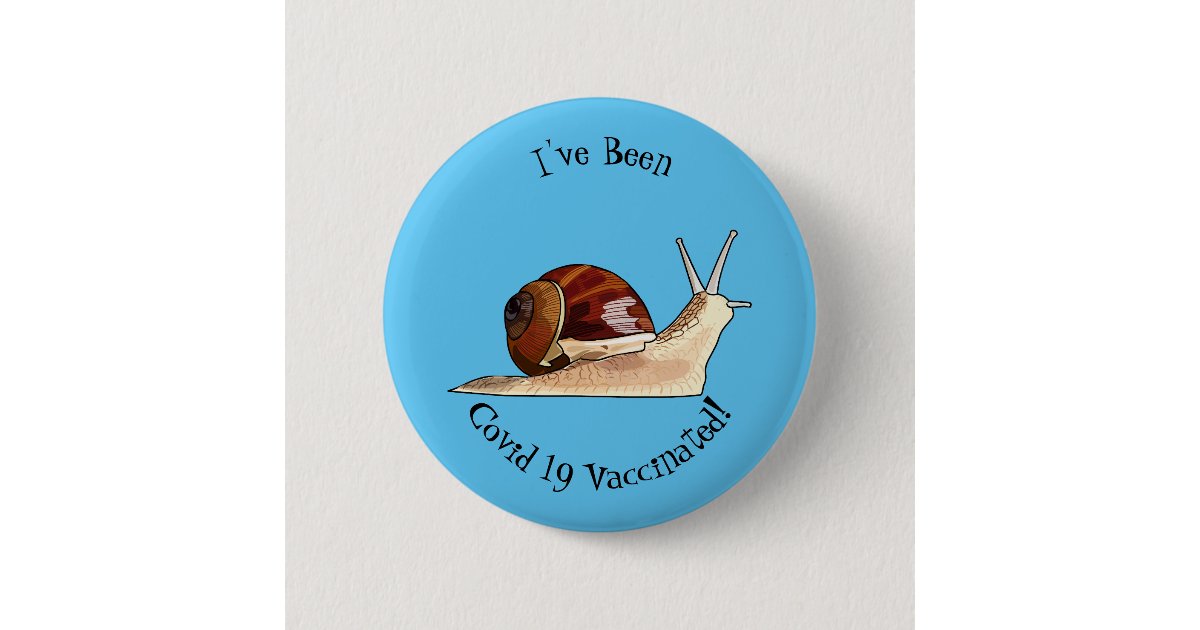 Snail cartoon illustration button | Zazzle