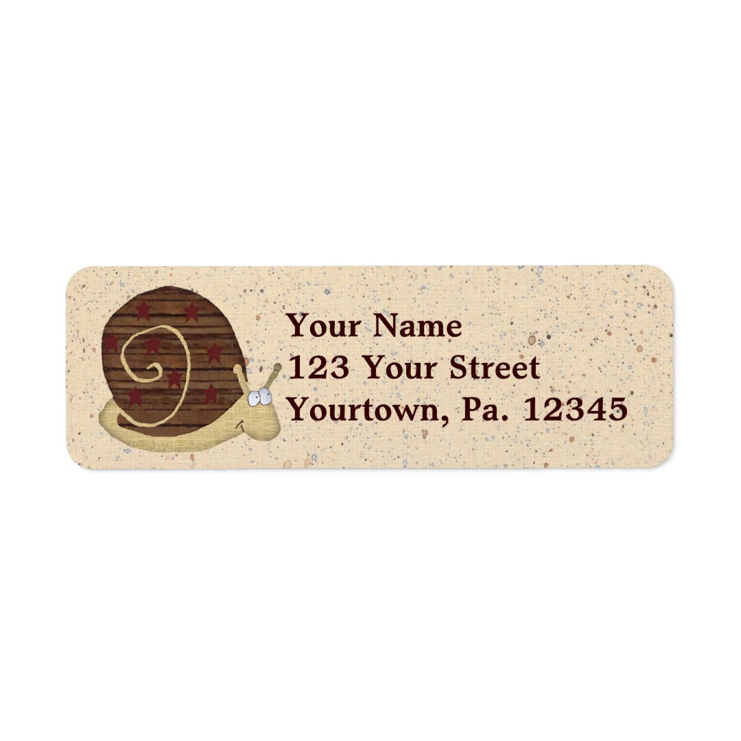 Snail Mail Address Label | Zazzle