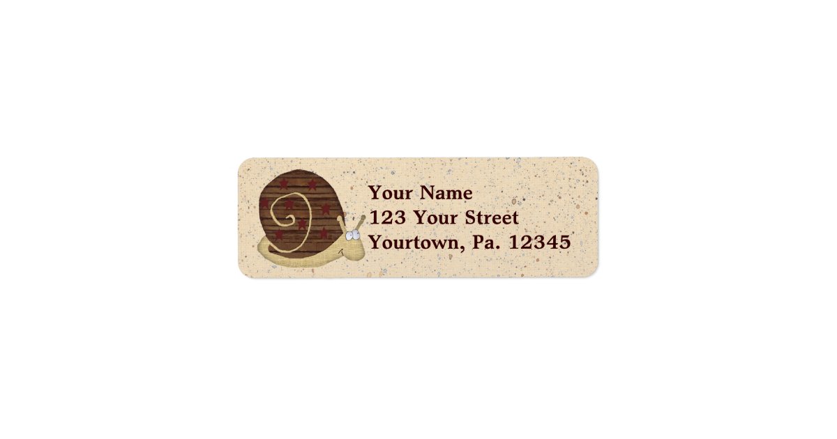 Snail Mail Address Label | Zazzle