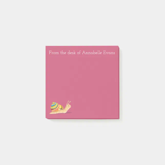 Snail Mail Personalize Post-it Notes | Zazzle