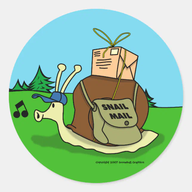 Snail Mail Stickers | Zazzle