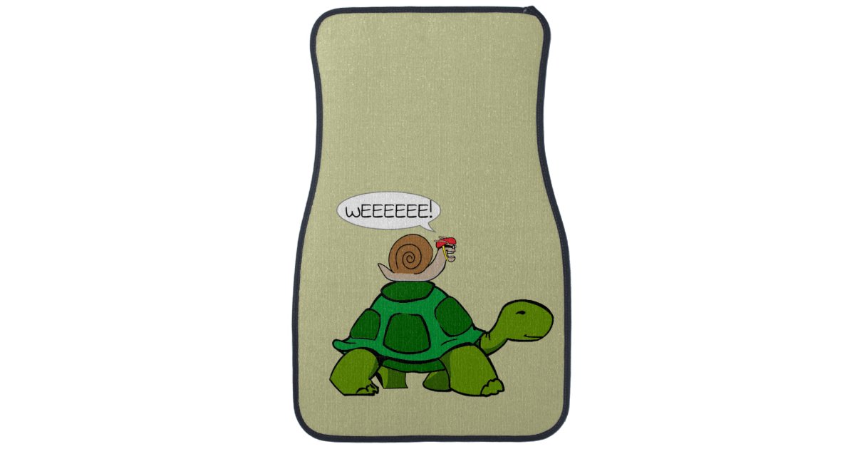 Snail & Turtle - Turbo Duo Car Mat | Zazzle