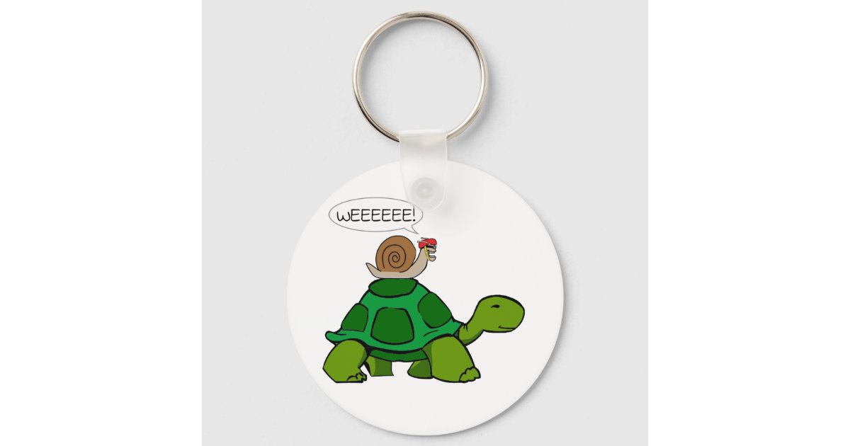 Snail & Turtle - Turbo Duo Keychain | Zazzle