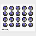 Snailed It Funny Snail Pun Dark BG Classic Round Sticker | Zazzle