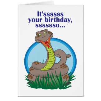Snake Birthday Cards - Greeting & Photo Cards | Zazzle