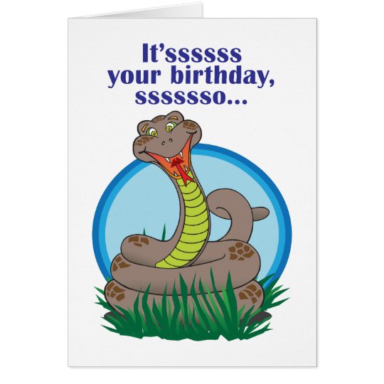 Snake Birthday Card | Zazzle.com