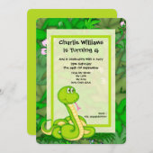 Snake Birthday Party Invitation | Zazzle