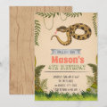 Snake birthday party invitation | Zazzle