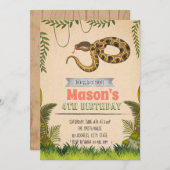 Snake birthday party invitation | Zazzle