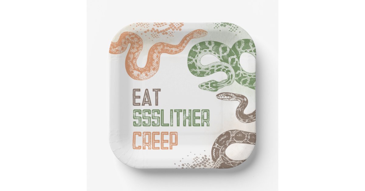 Snake Birthday Party Plates | Zazzle