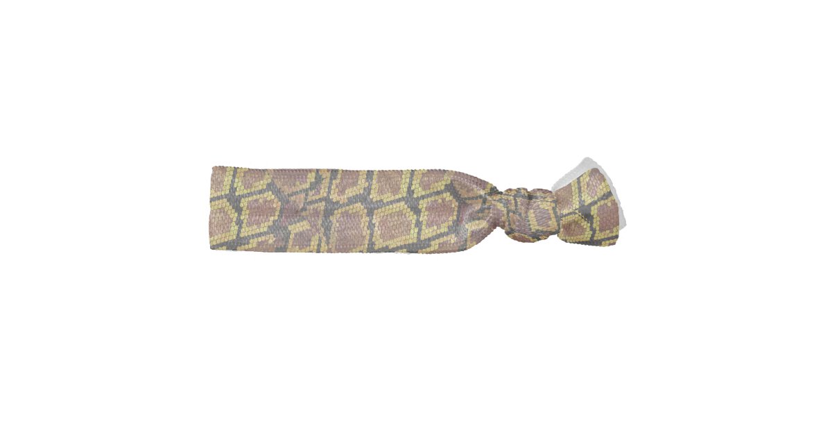 Snake Brown and Gold Print Hair Tie | Zazzle