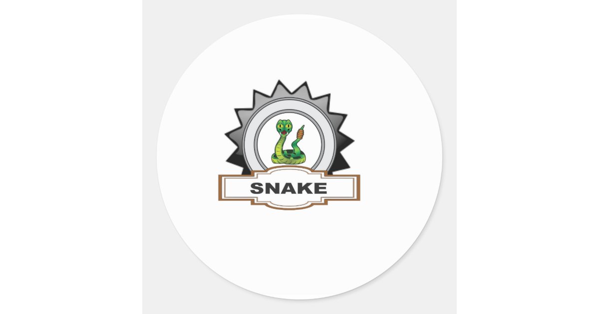 Snake burn classic round sticker | Zazzle