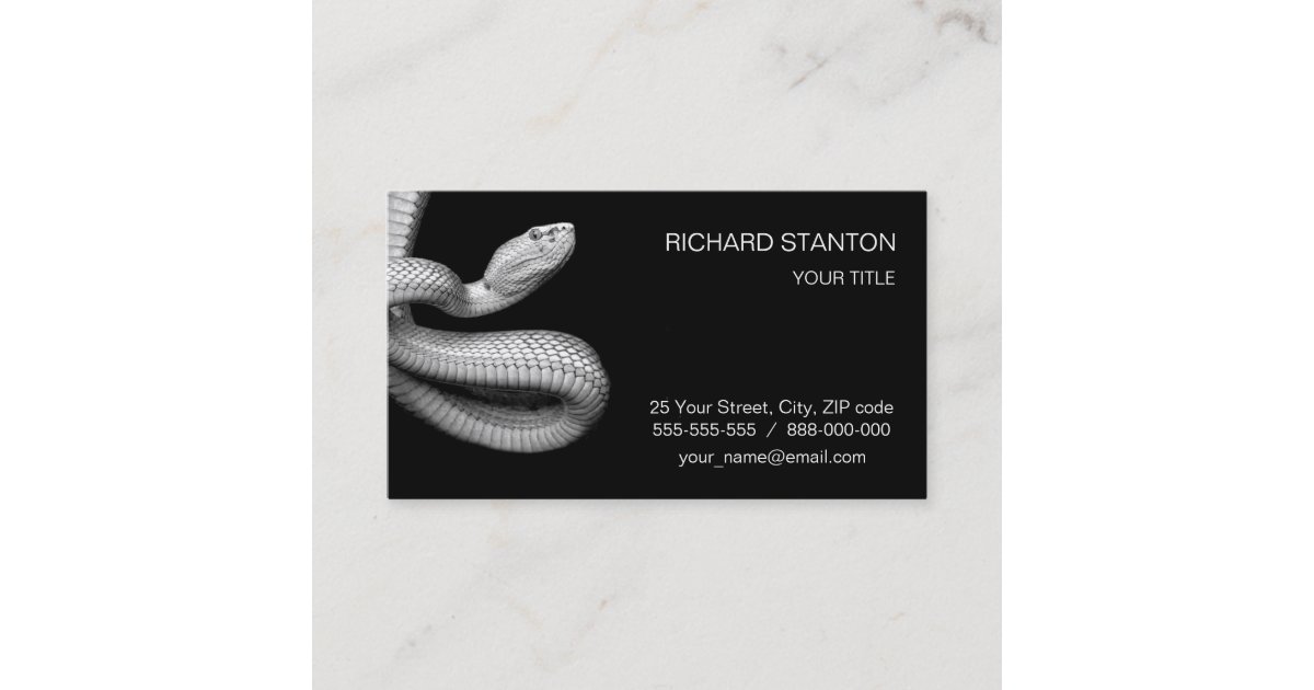 Snake Business Card | Zazzle