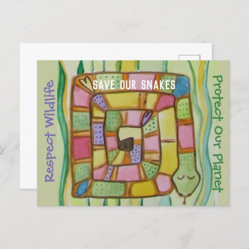 Snake Conservation - Save Our Snakes Postcard | Zazzle