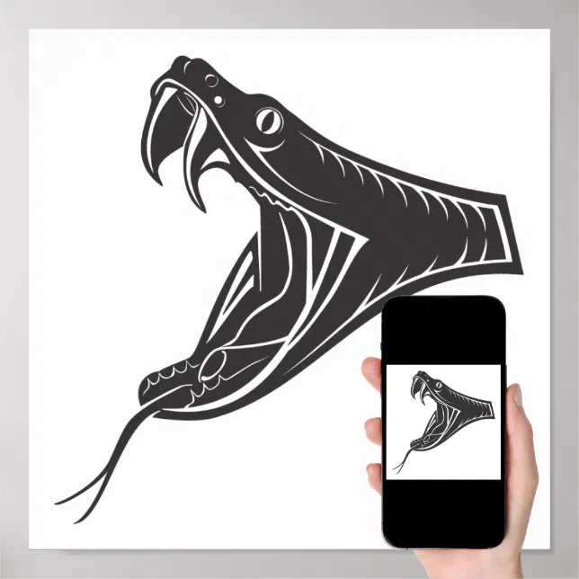 snake-head-vector poster | Zazzle