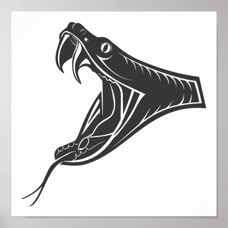 snake-head-vector poster | Zazzle