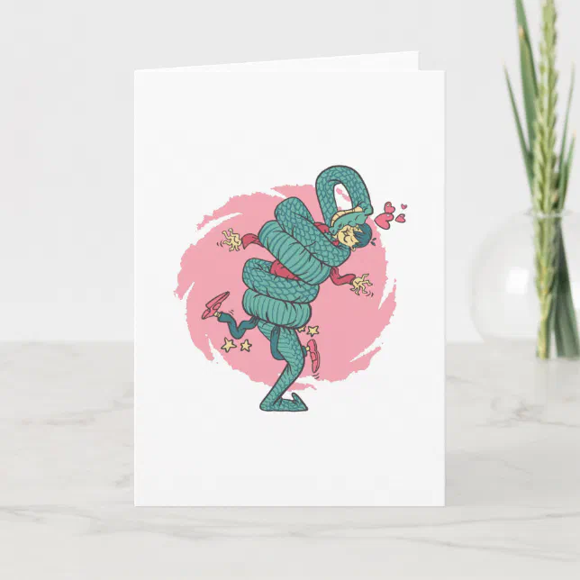 Snake hug card | Zazzle