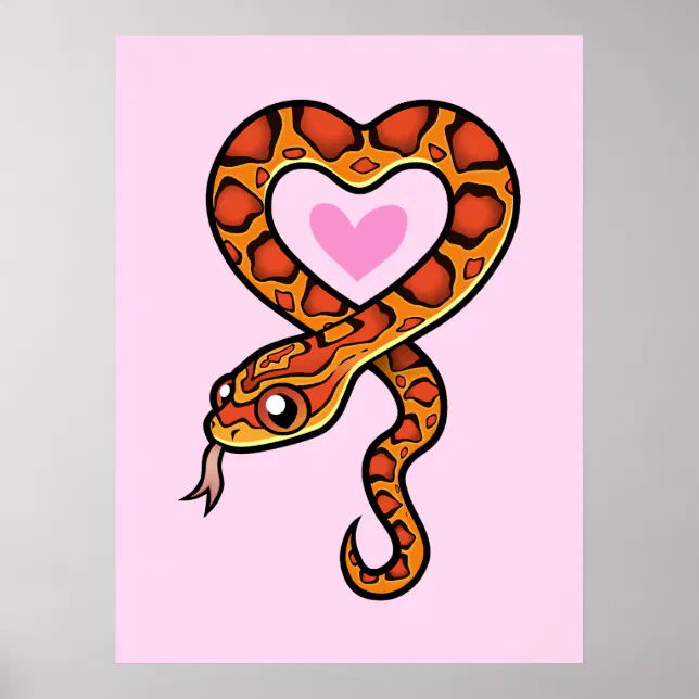 Snake Love Poster | Zazzle