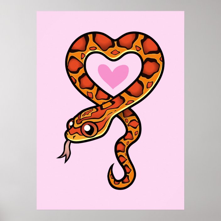 Snake Love Poster | Zazzle.com
