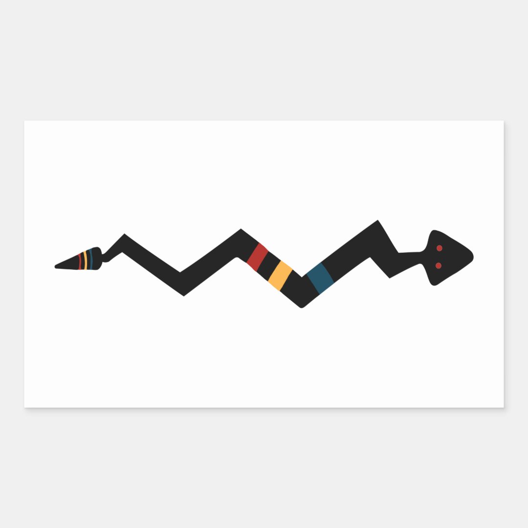 Snake - Native American Indian Symbol Rectangular Sticker | Zazzle
