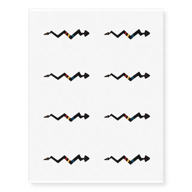 Snake - Native American Indian Symbol Temporary Tattoos | Zazzle