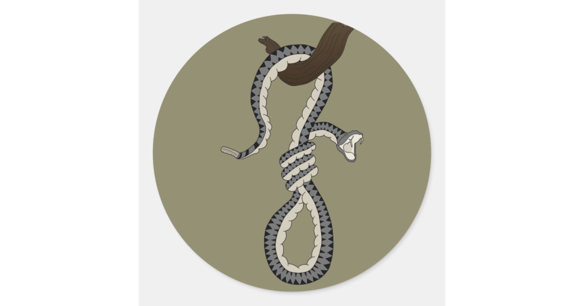 Snake Noose Classic Round Sticker | Zazzle