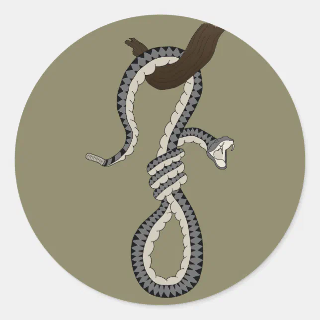 Snake Noose Classic Round Sticker | Zazzle
