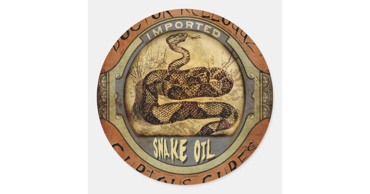 Snake Oil Classic Round Sticker | Zazzle