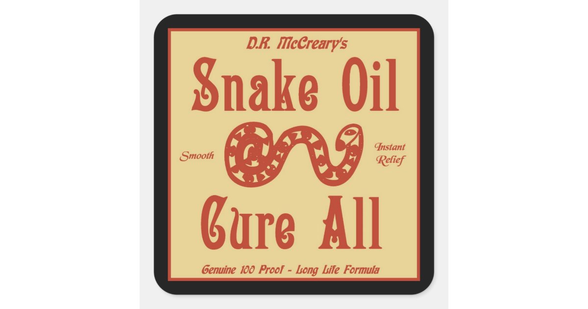 "Snake Oil" Sticker | Zazzle