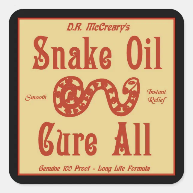 "Snake Oil" Sticker | Zazzle
