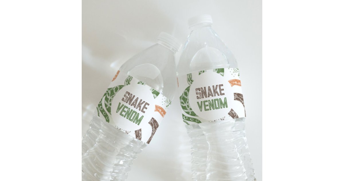 Snake Party Water Bottle Labels | Zazzle