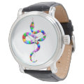 Snake Psychedelic Rainbow watches | Zazzle