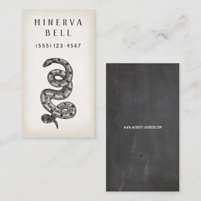 Snake Reptile Calling Card | Zazzle