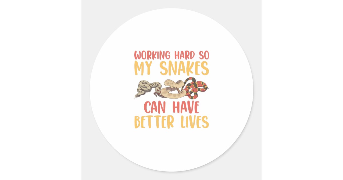 Snake Sayings Classic Round Sticker | Zazzle