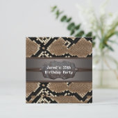Snake Skin Birthday Party Invitation | Zazzle