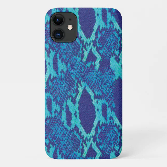 Snake Skin in Blue Design Case-Mate iPhone Case | Zazzle