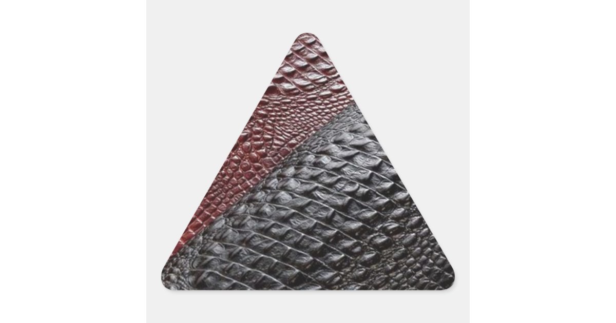 Snake skin look triangle sticker | Zazzle