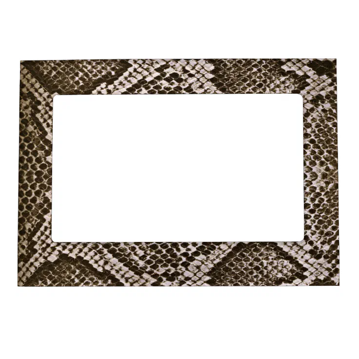 Snake skin magnetic photo frame | Zazzle