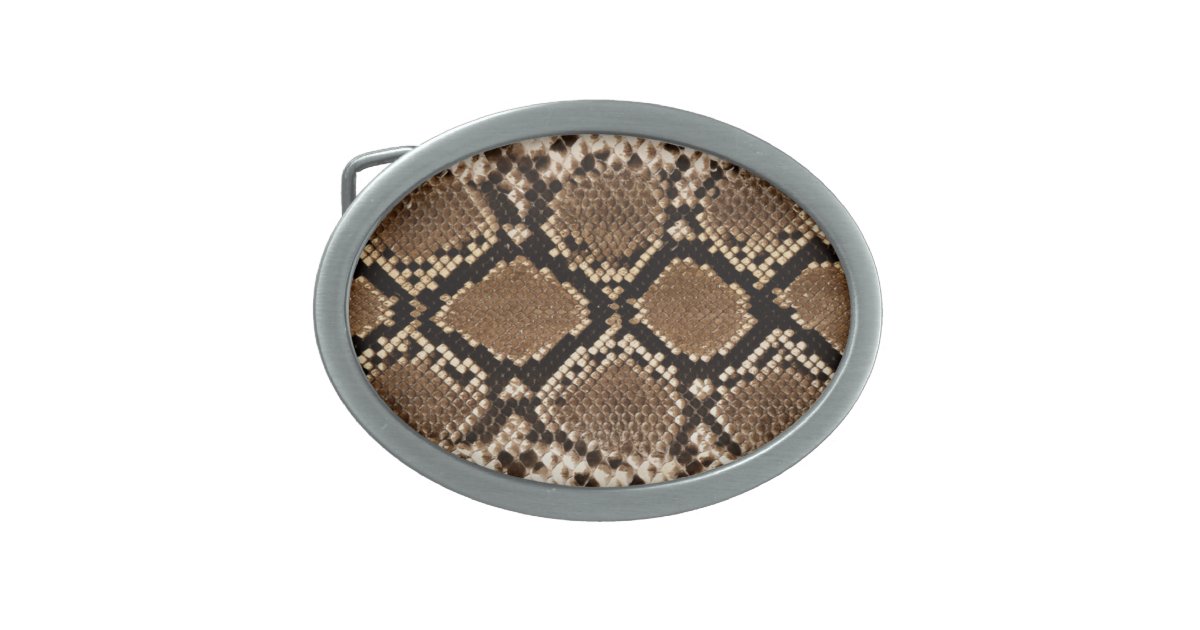Snake Skin Pattern Belt Buckle | Zazzle