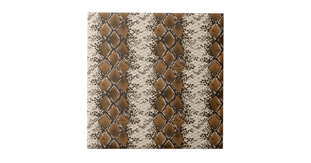 Snake skin pattern tile | Zazzle