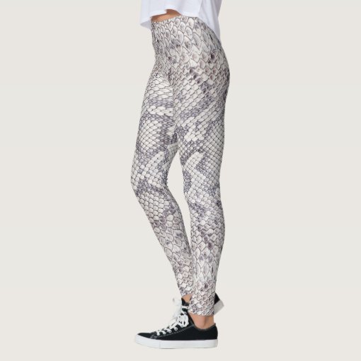 Snake Skin Printed Feminine Sport Gym Leggings | Zazzle